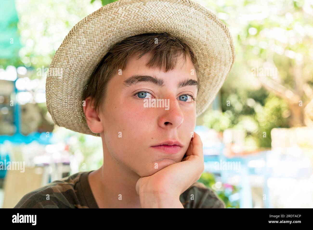 Person with hat hi-res stock photography and images - Alamy