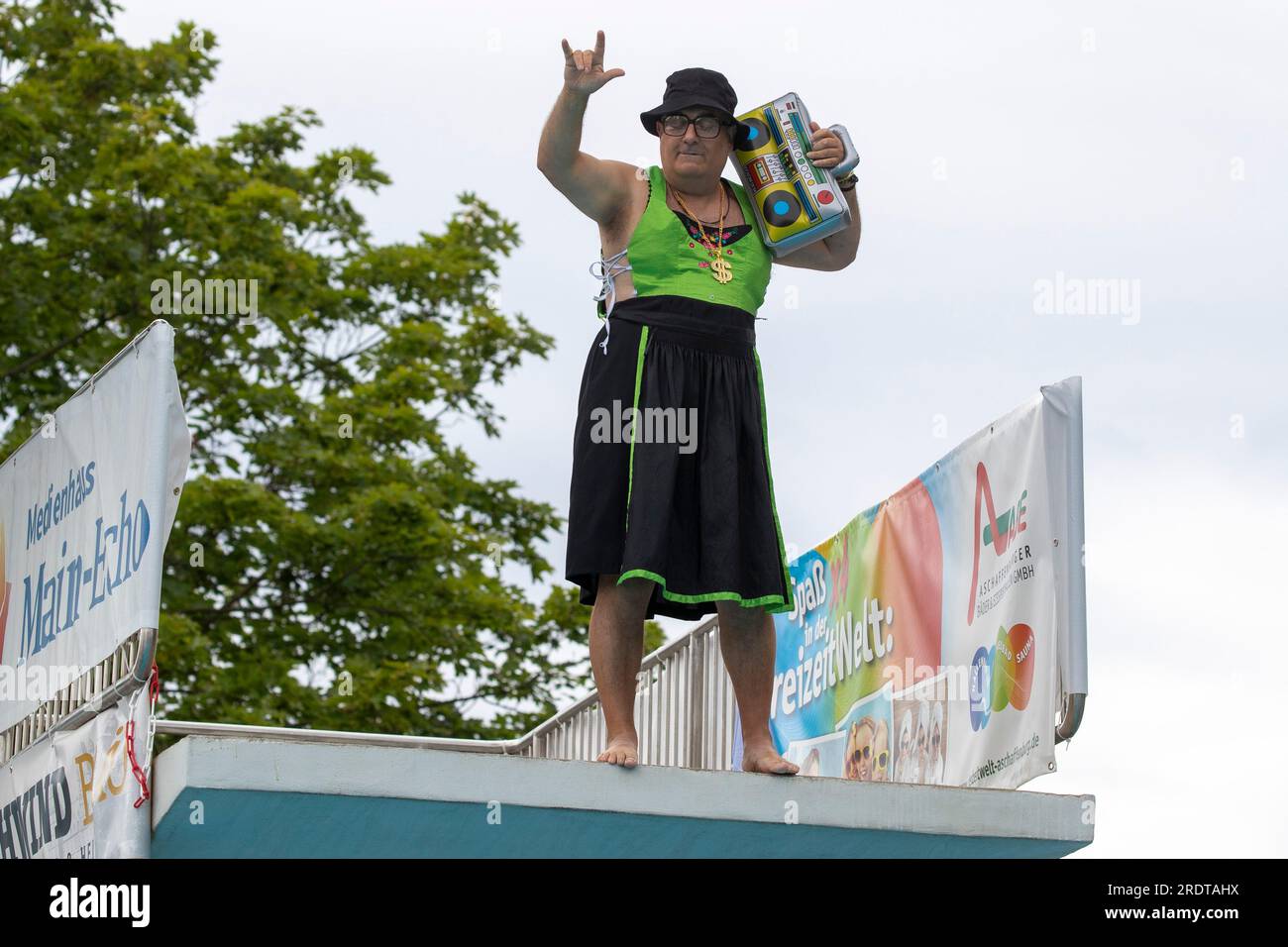 Aschaffenburg, Germany. 23rd July, 2023. A participant in the seventh ...