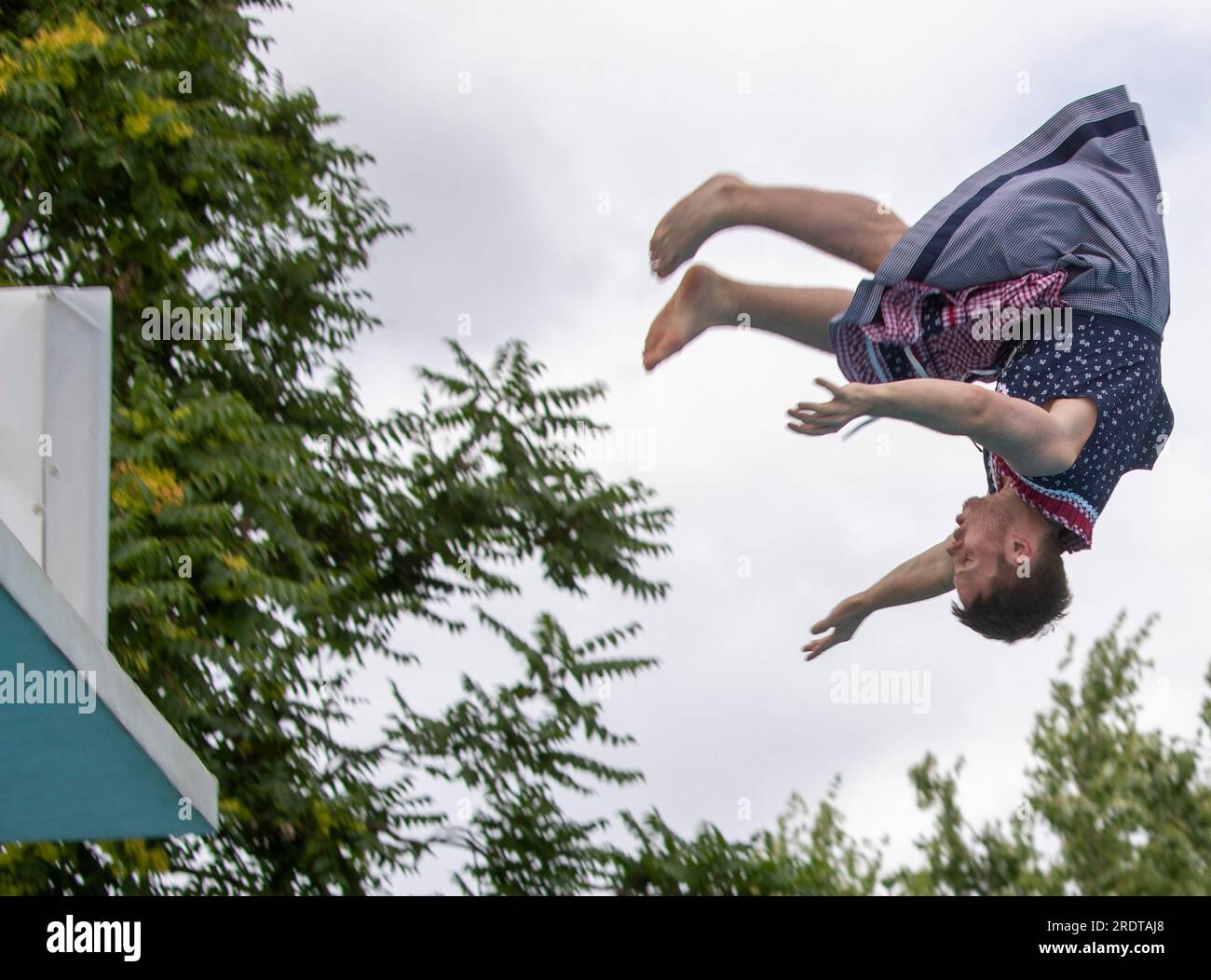 Aschaffenburg, Germany. 23rd July, 2023. A participant in the seventh ...