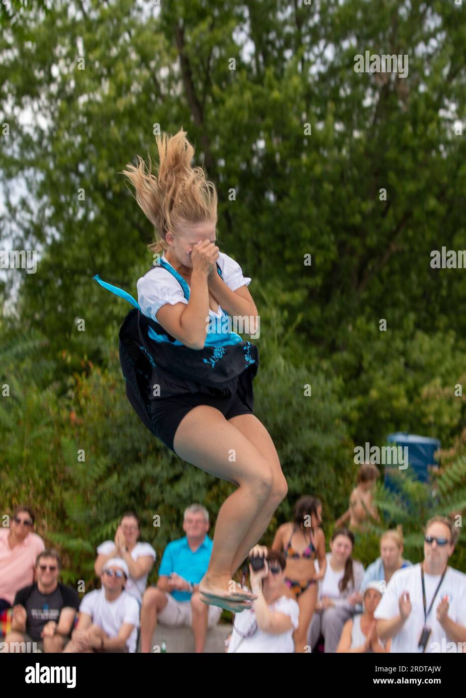 Aschaffenburg, Germany. 23rd July, 2023. A participant in the seventh ...