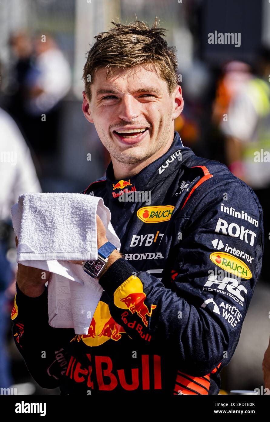 BUDAPEST - Max Verstappen (Red Bull Racing) after winning the Hungarian ...
