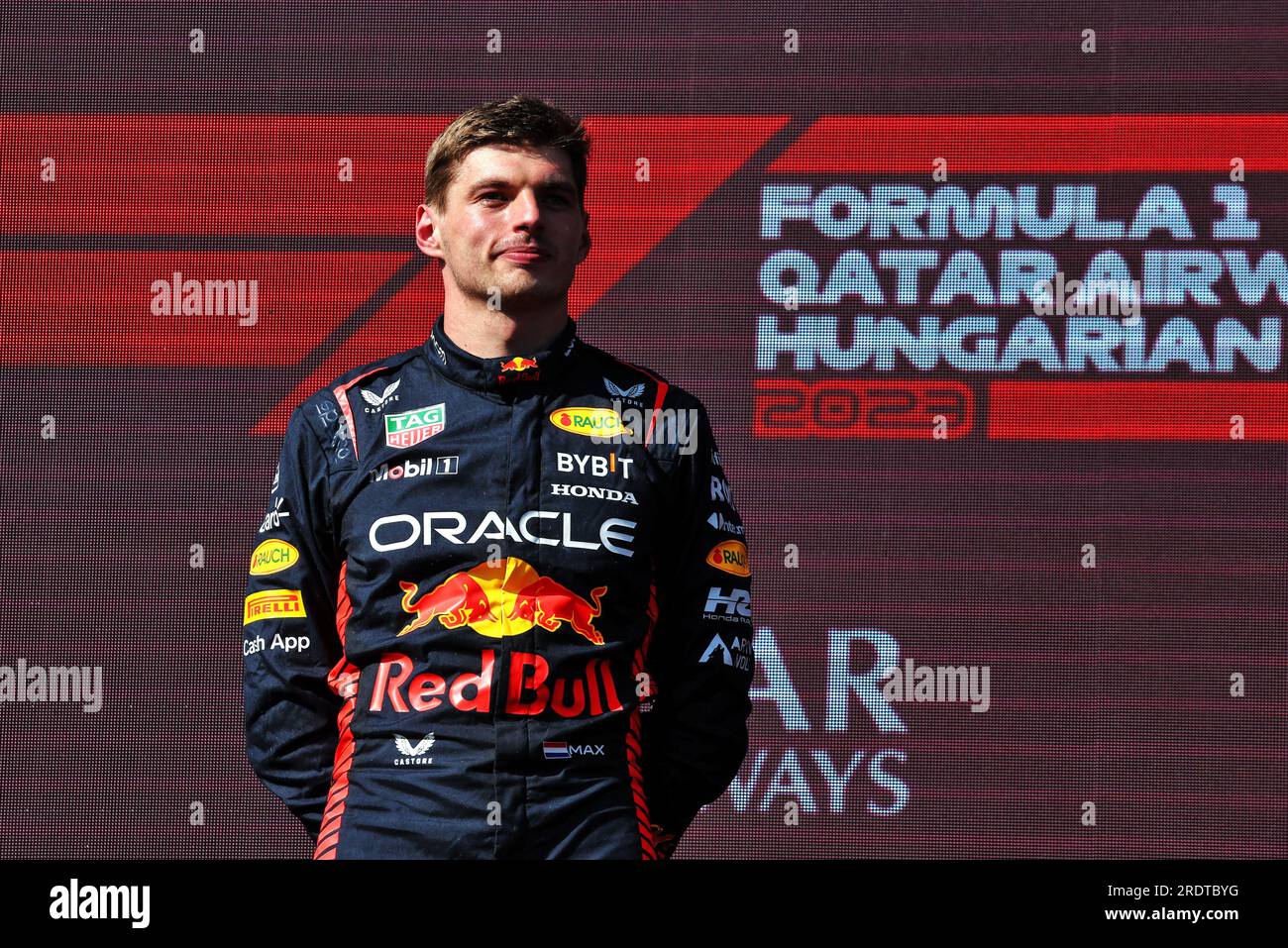 Budapest, Hungary. 23rd July, 2023. Race winner Max Verstappen (NLD ...