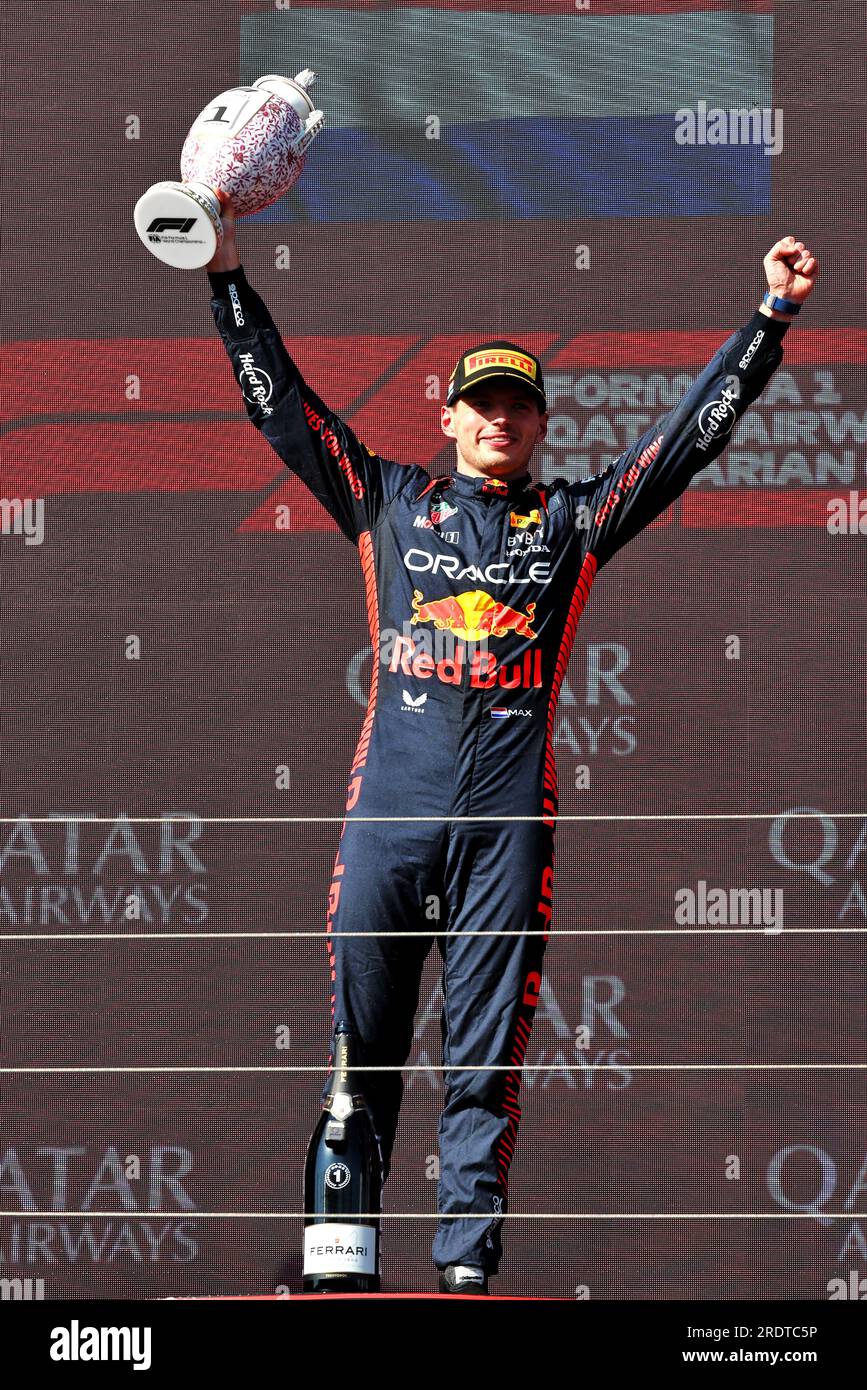 Budapest, Hungary. 23rd July, 2023. Race winner Max Verstappen (NLD ...