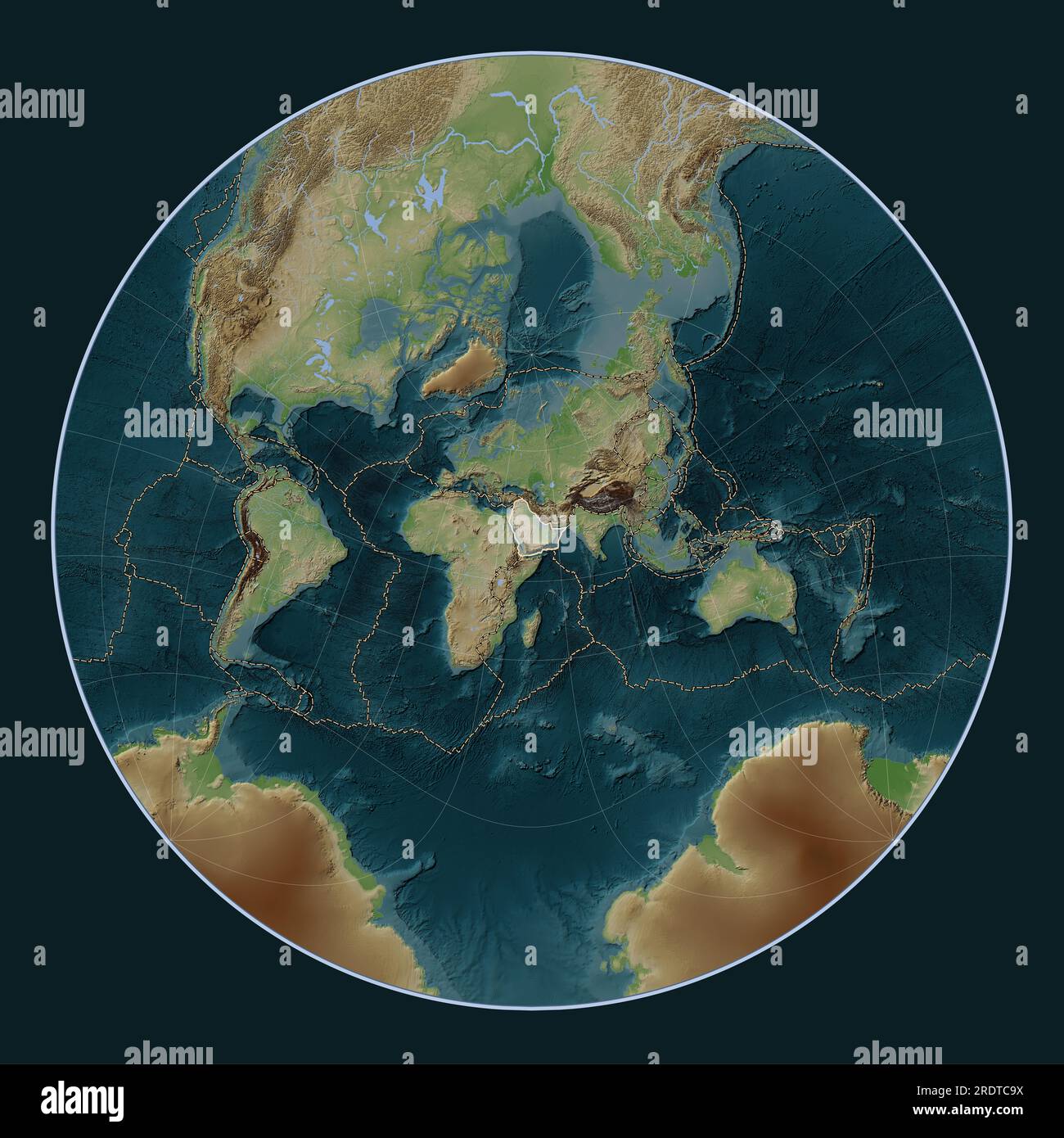 Arabian tectonic plate on the Wiki style elevation map in the Lagrange ...