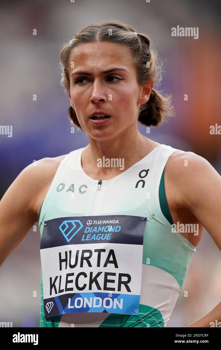 Sage Hurta-Klecker of the USA after the Women's 800m during The London ...