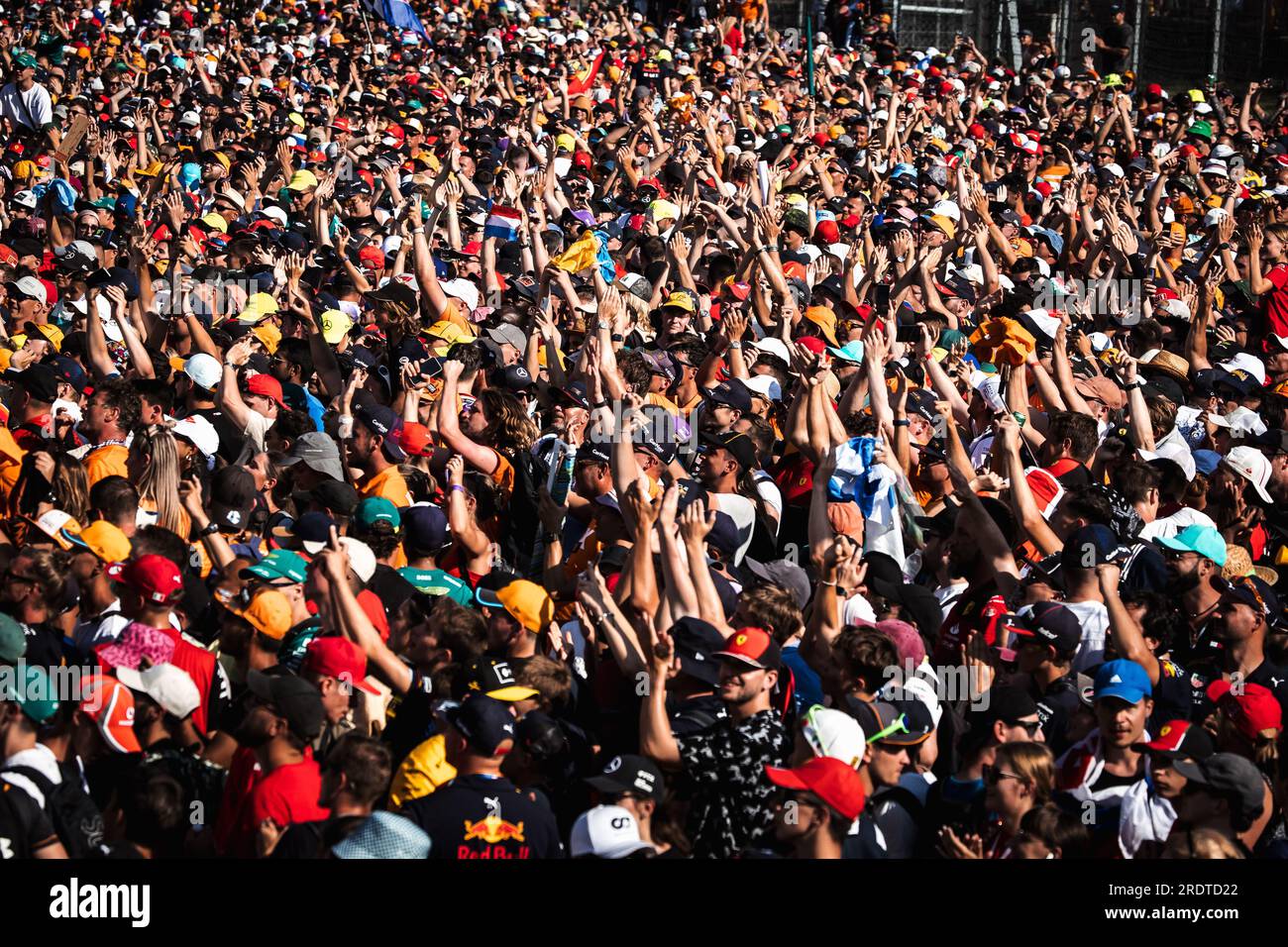 Circuit atmosphere - fans at the podium. 23.07.2023. Formula 1 World ...
