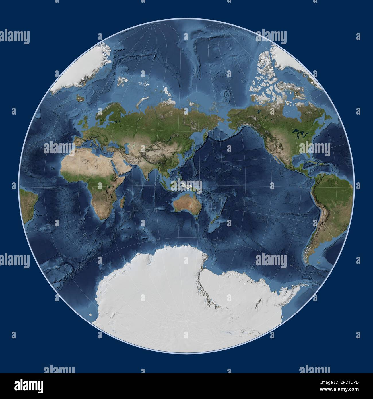 Birds Head tectonic plate on the Blue Marble satellite map in the ...