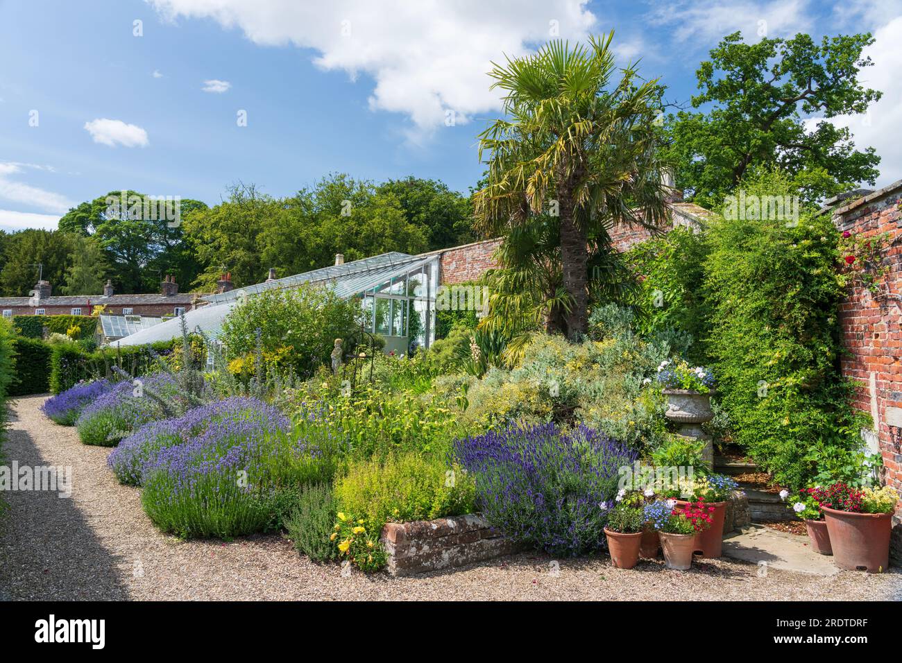The walled garden at Sledmere House in East Yorkshire, UK Stock Photo ...