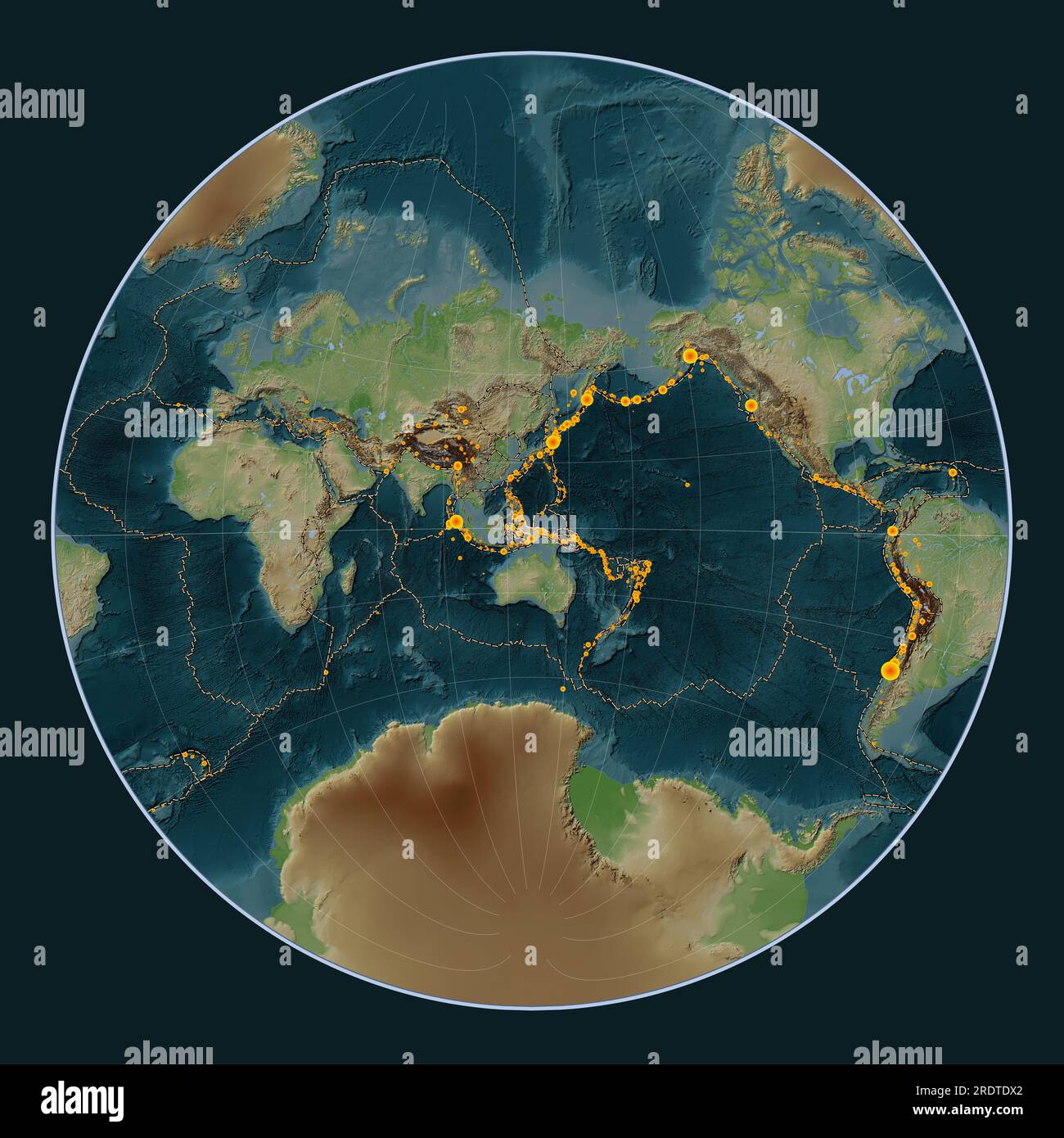 Birds Head Tectonic Plate On The Wiki Style Elevation Map In The Lagrange Oblique Projection