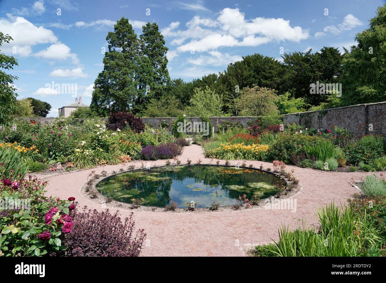 The walled garden at Sledmere House in East Yorkshire, UK Stock Photo ...