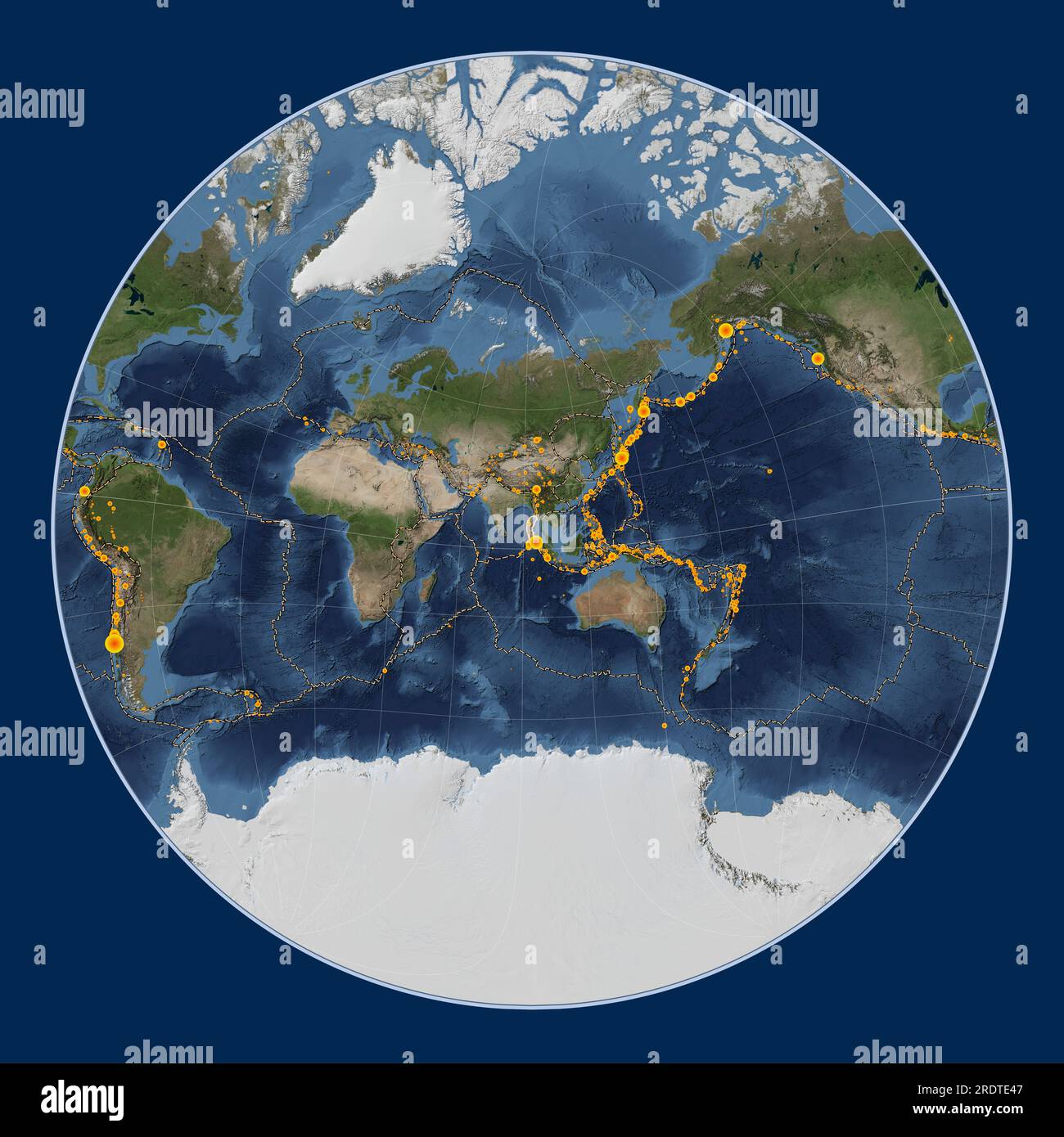 Burma tectonic plate on the Blue Marble satellite map in the Lagrange ...