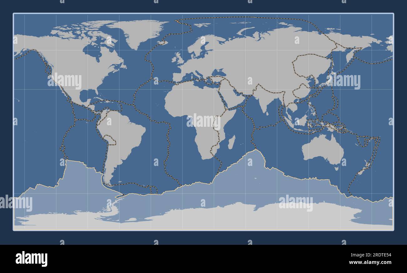 Antarctica tectonic plate on the solid contour map in the Patterson ...