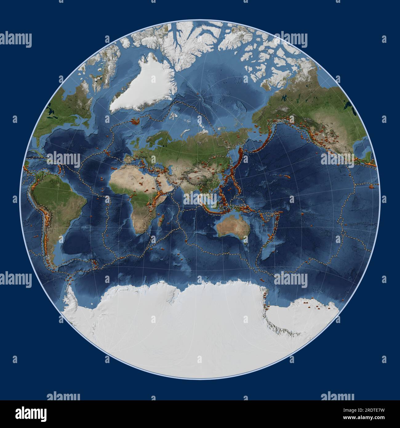 Burma tectonic plate on the Blue Marble satellite map in the Lagrange ...