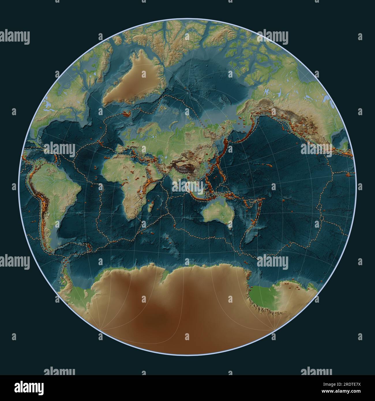 Burma tectonic plate on the Wiki style elevation map in the Lagrange ...