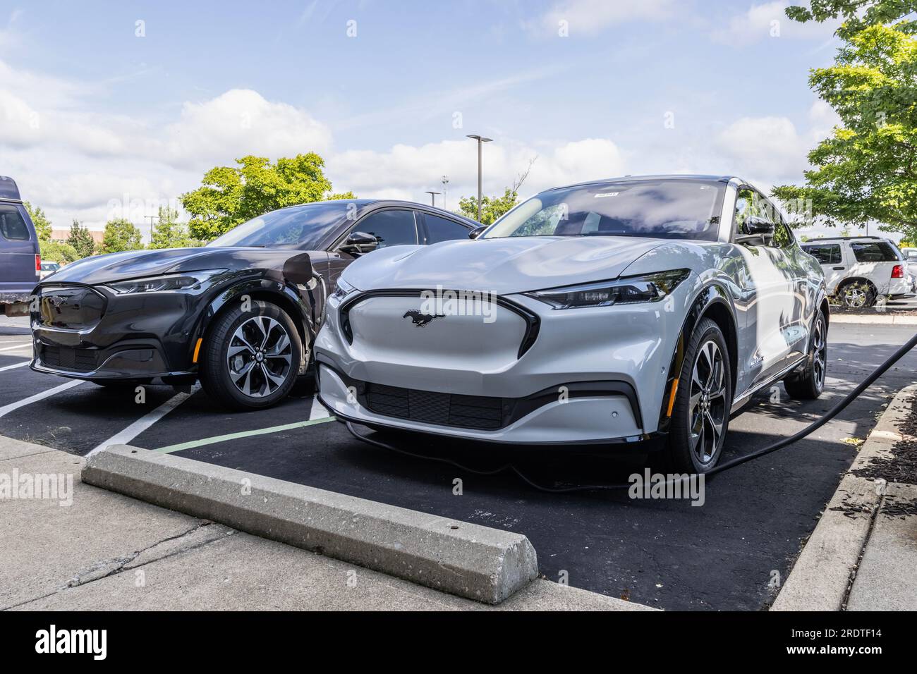 Zionsville - July 21, 2023: Ford Mach-E Mustang SUV EV Electric Vehicle ...