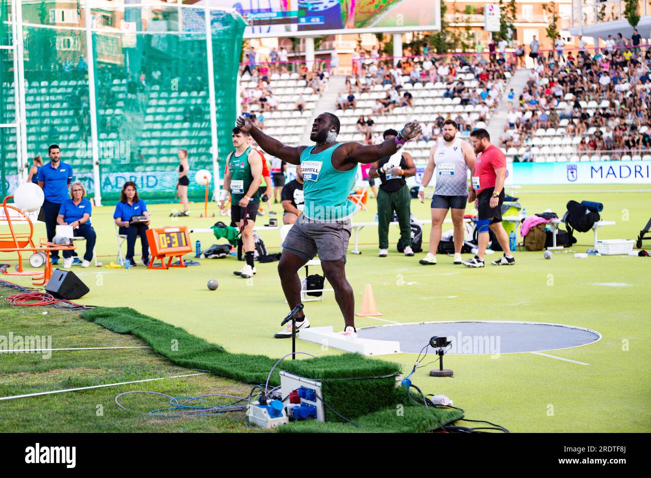 Rajindra Campbell compete in the men shot put final during the WACT ...