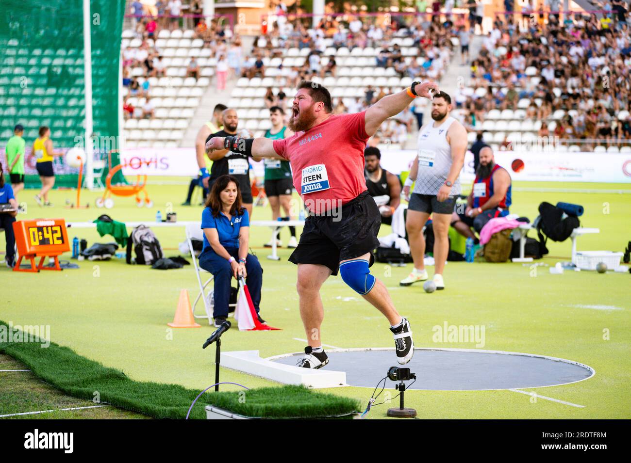 Roger Steen competes during the WACT/Europe Silver Athletics Meeting ...