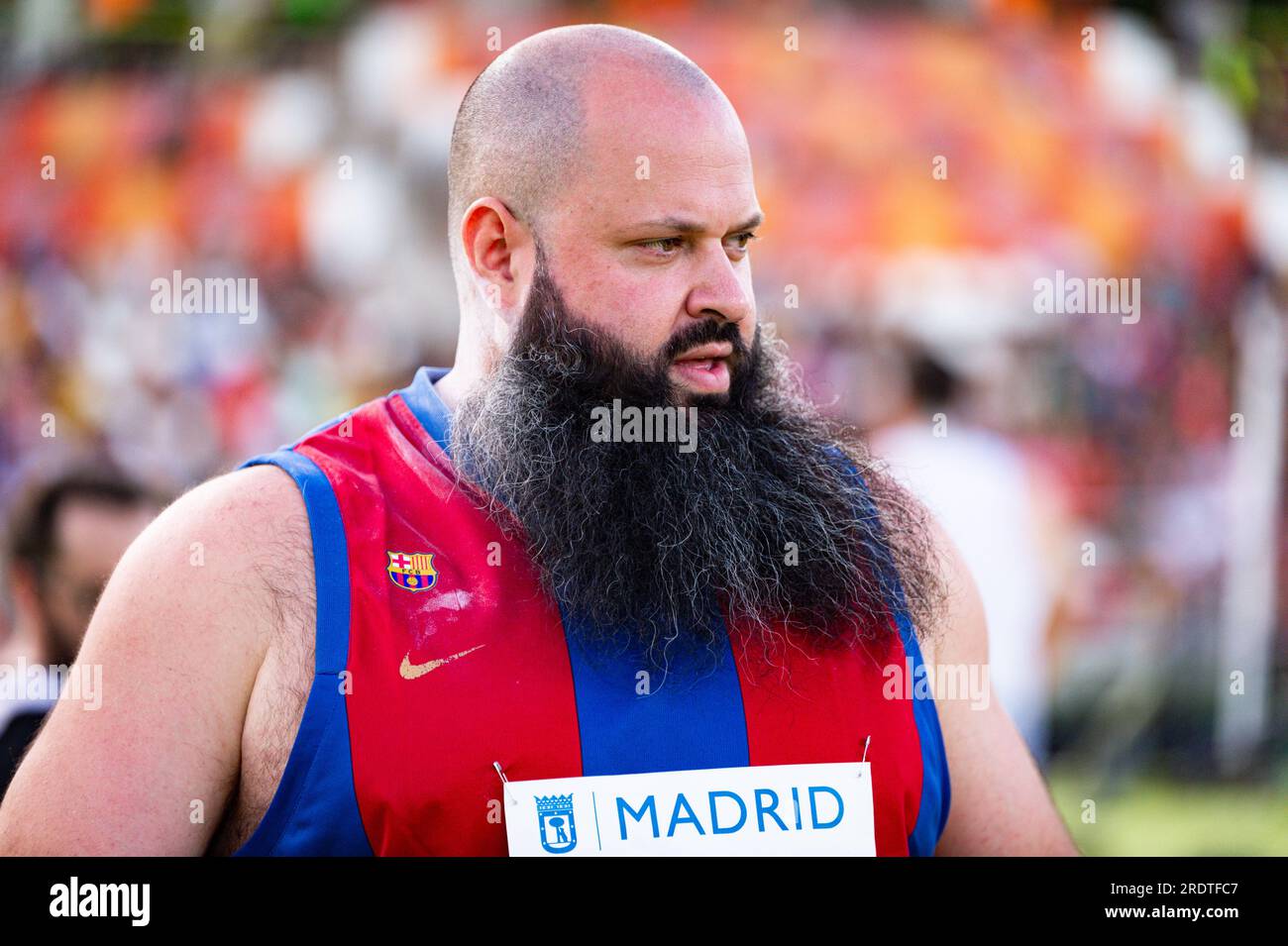Carlos Tobobalina competes in the men shot put final during the WACT ...