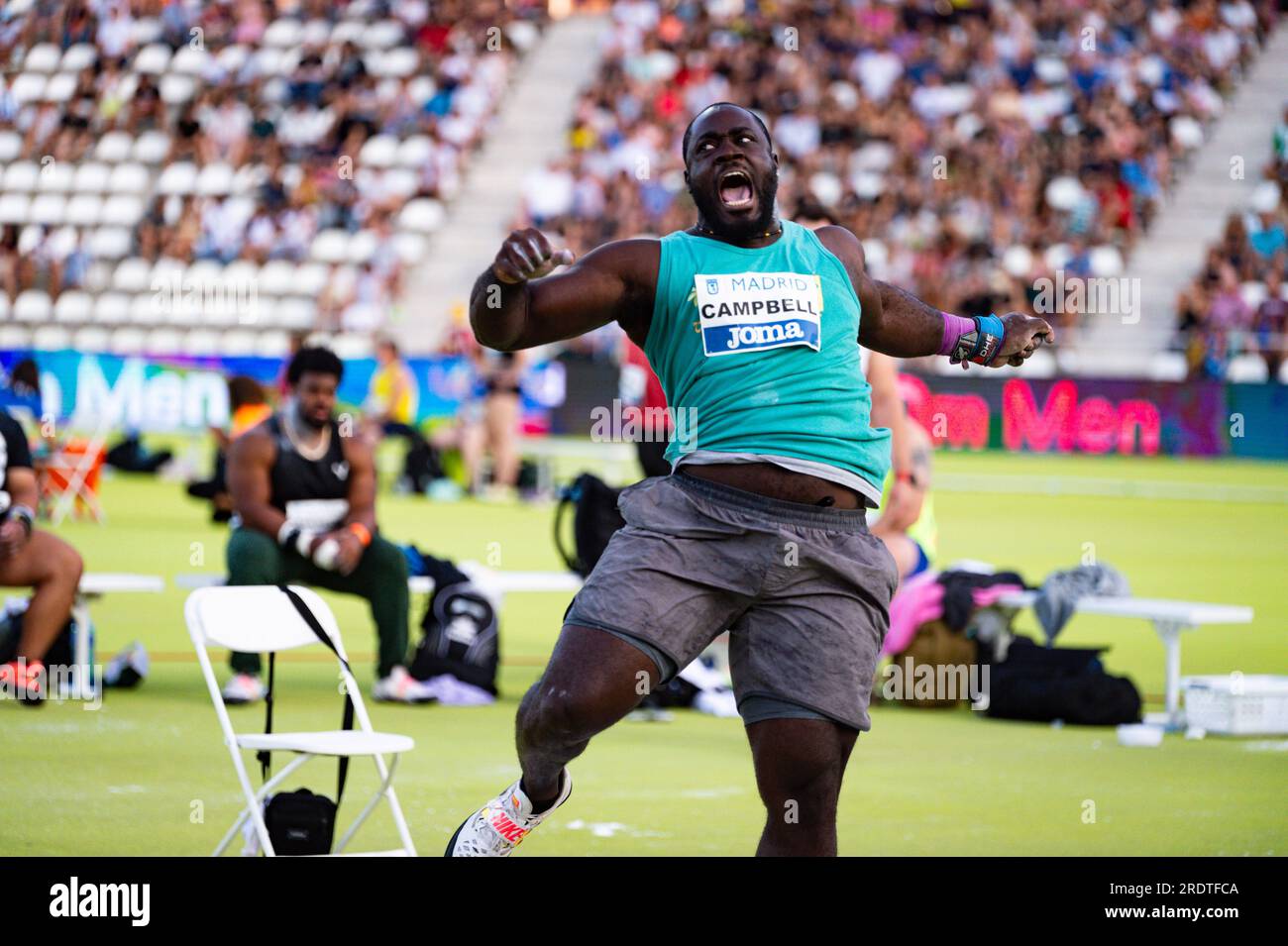 Rajindra Campbell compete in the men shot put final during the WACT ...