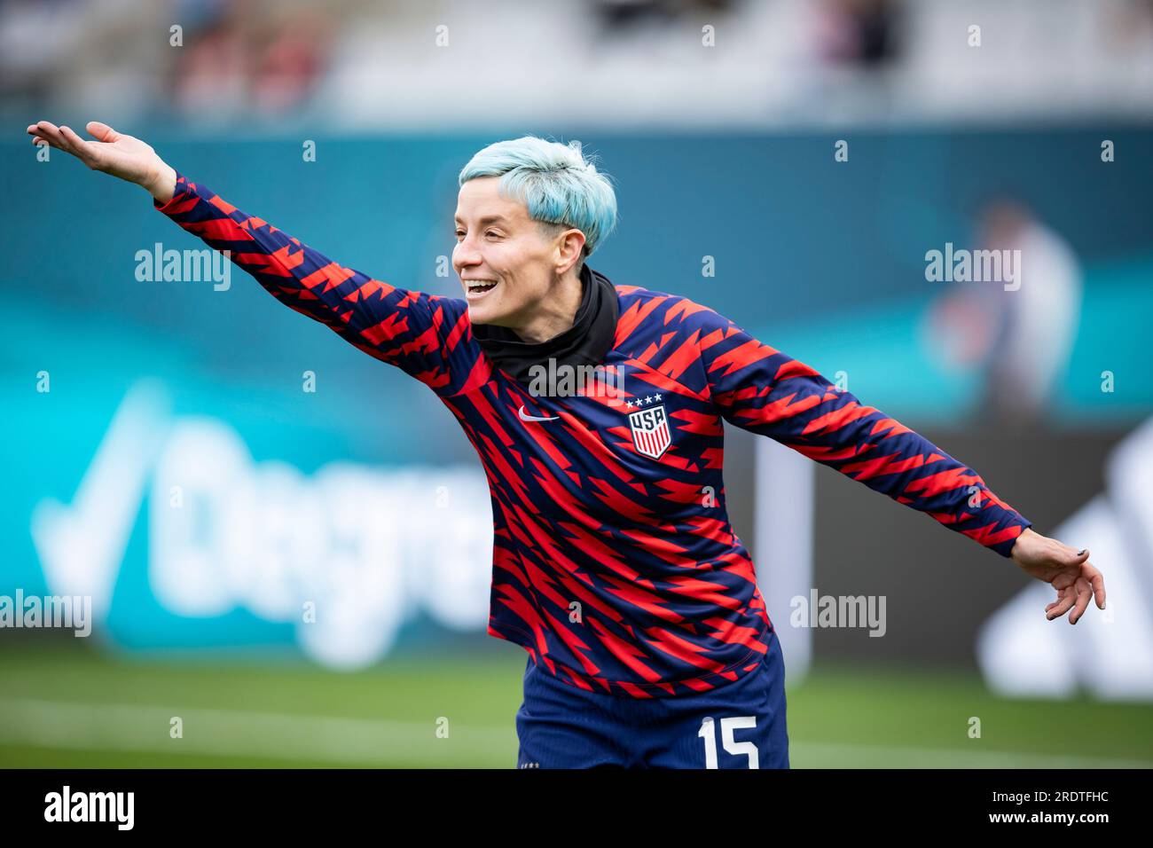 Auckland, New Zealand. 23rd July, 2023. USA forward MEGAN RAPINOE ...