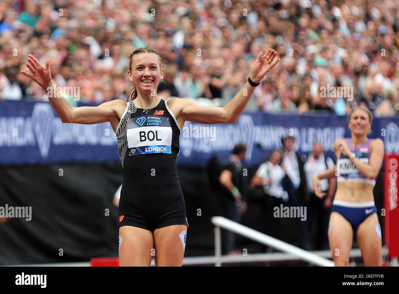 London, UK. 23rd July 23. Femke BOL (Netherlands, Holland) celebrating ...