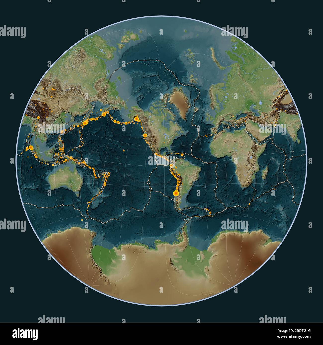 Cocos tectonic plate on the Wiki style elevation map in the Lagrange ...