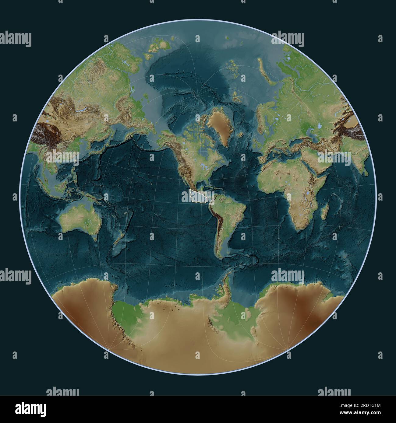 Cocos tectonic plate on the Wiki style elevation map in the Lagrange ...