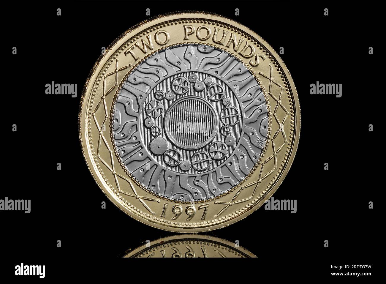 Bimetallic £2 coin to commemorate 25th years of the bimetallic coin ...