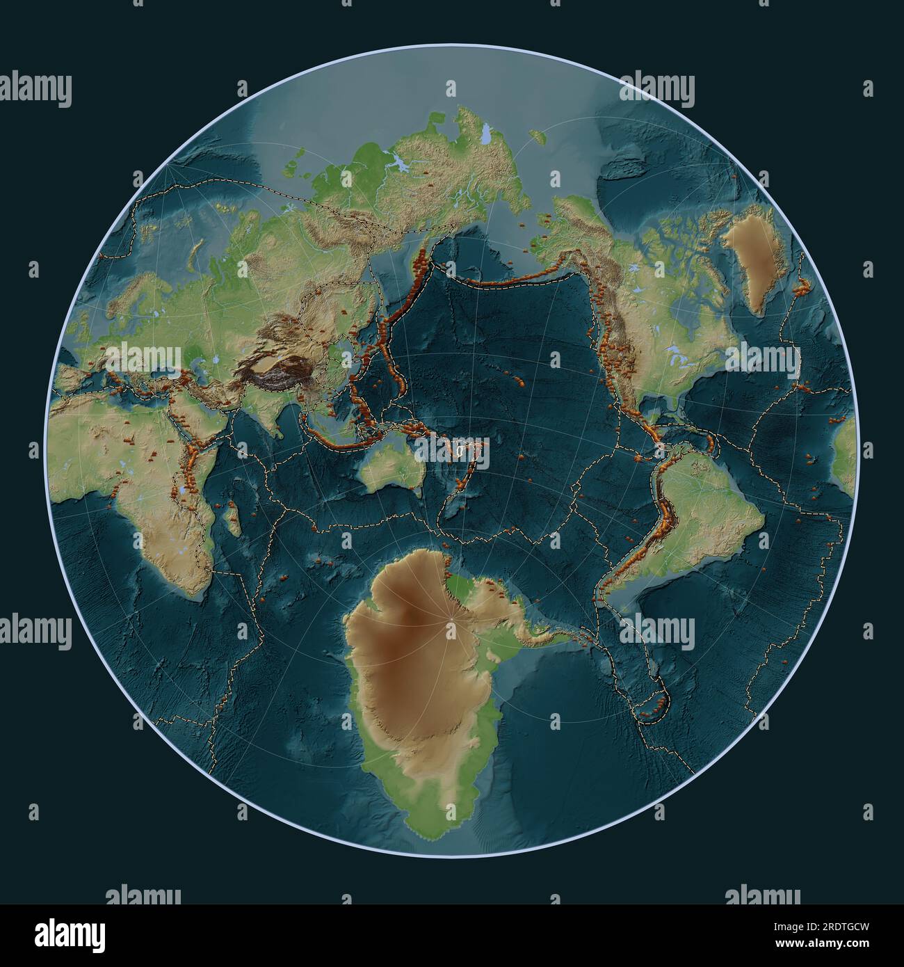 Conway Reef tectonic plate on the Wiki style elevation map in the ...