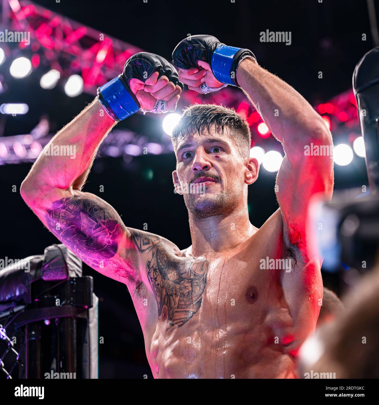 LONDON, UNITED KINGDOM. 22 Jul, 2023. Joel Alvarez celebrates after ...