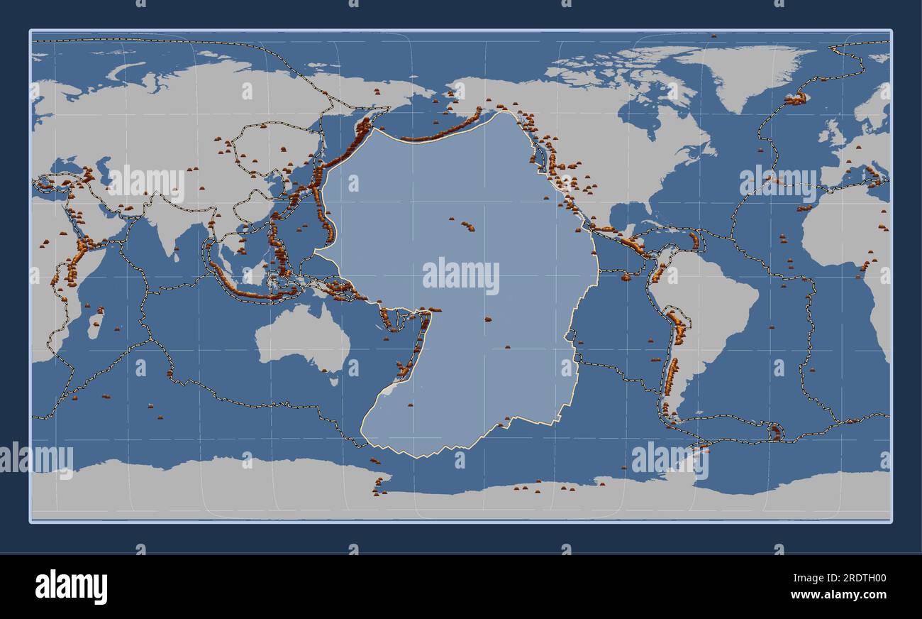 Pacific centered map Stock Vector Images - Alamy