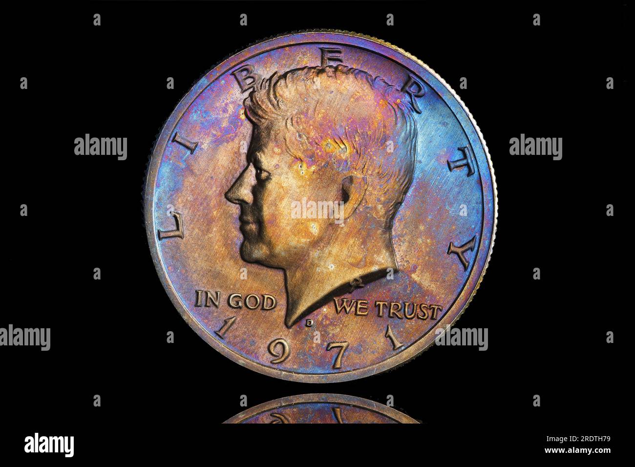 1971 Liberty Half Dollar with President JFK Stock Photo - Alamy