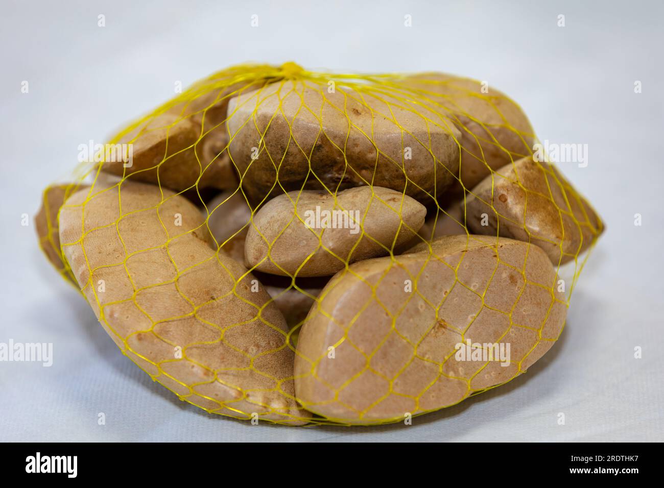 Edible bulb of the plant (Dioscorea bulbifera) originally from Africa ...