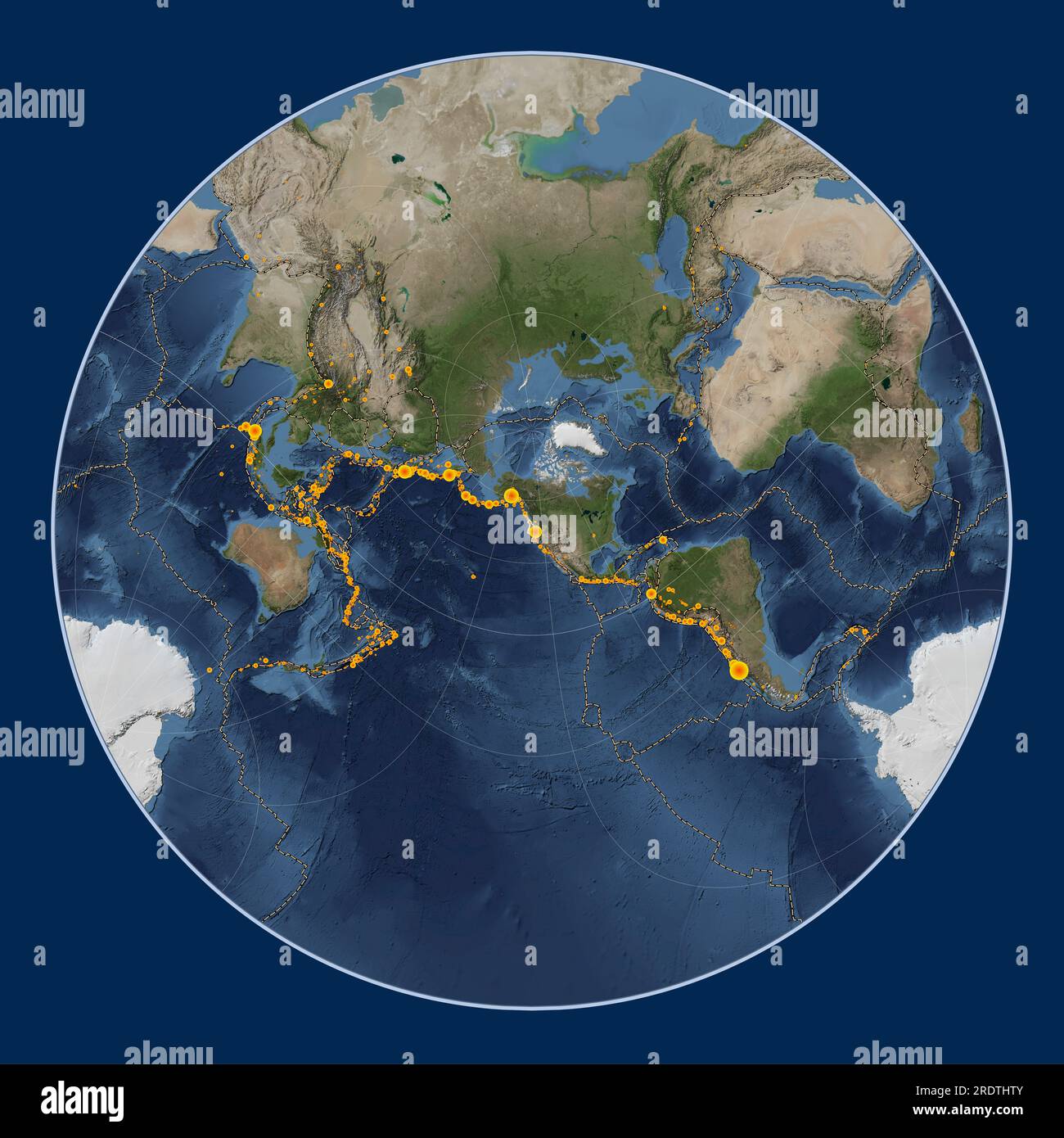 Juan de Fuca tectonic plate on the Blue Marble satellite map in the ...