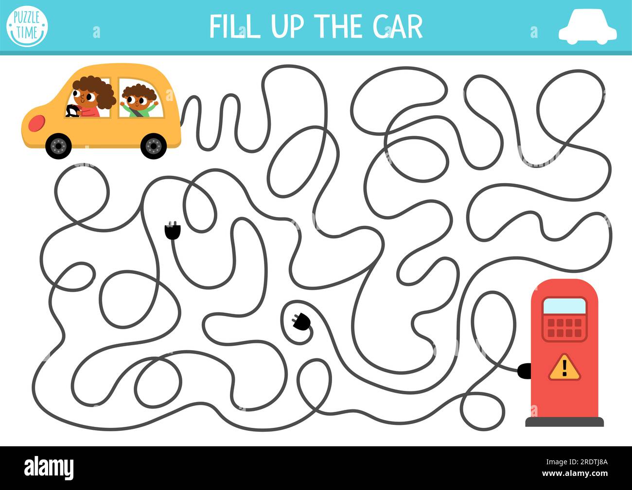 Transportation maze for kids with electric auto, driver, passenger ...