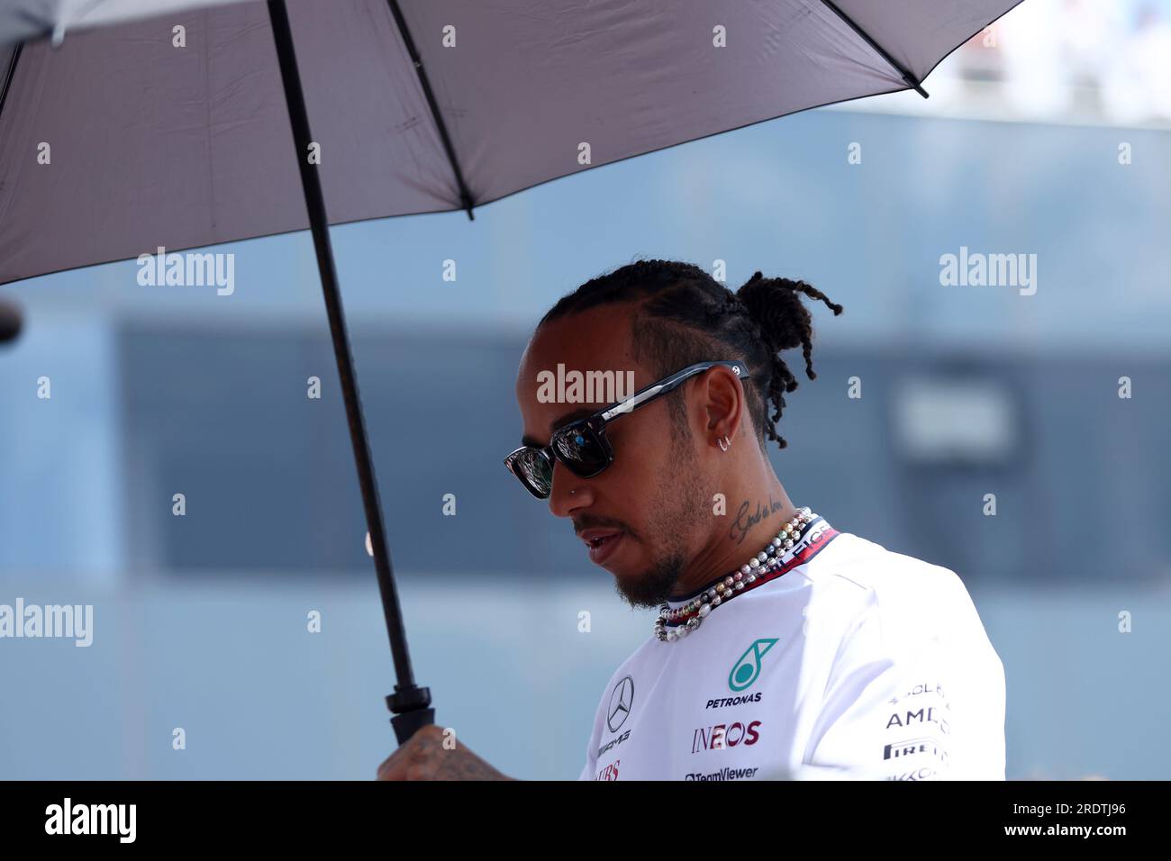Mogyorod, Hungary. 23rd July, 2023. Lewis Hamilton of Mercedes AMG ...