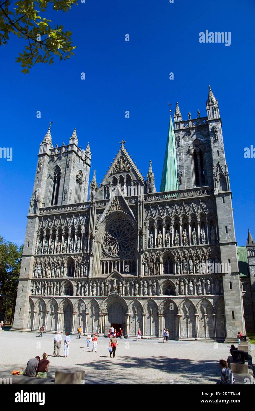 Nidaros Cathedral, west facade, Trondheim, Norway, Cathedral Stock ...