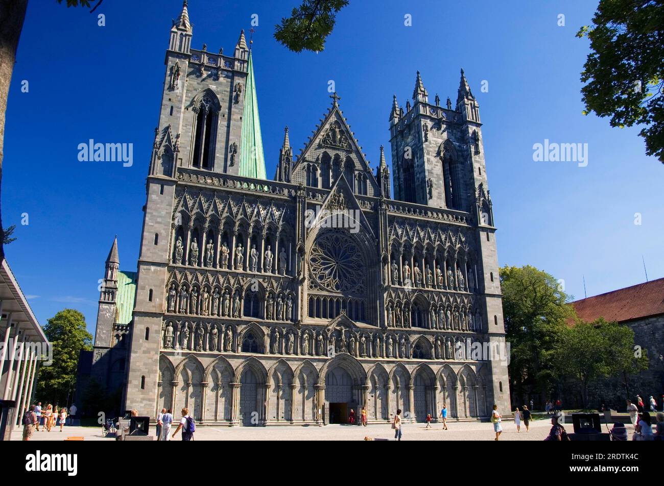 Nidaros Cathedral, west facade, Trondheim, Norway, Cathedral Stock ...