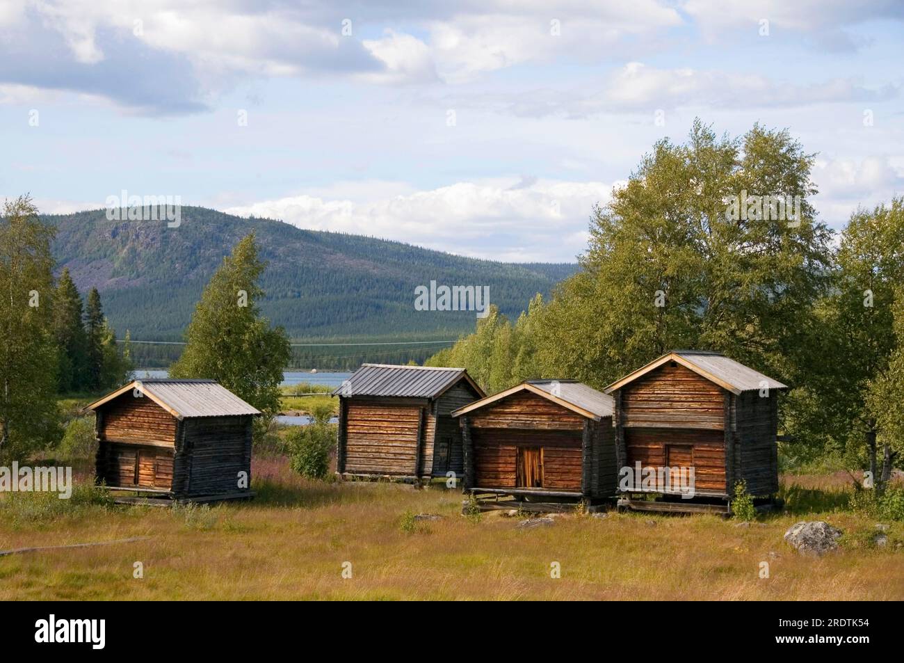Settlement, Lapska Bodar on Black Alven, Black Aelven, Lapland, Sweden ...