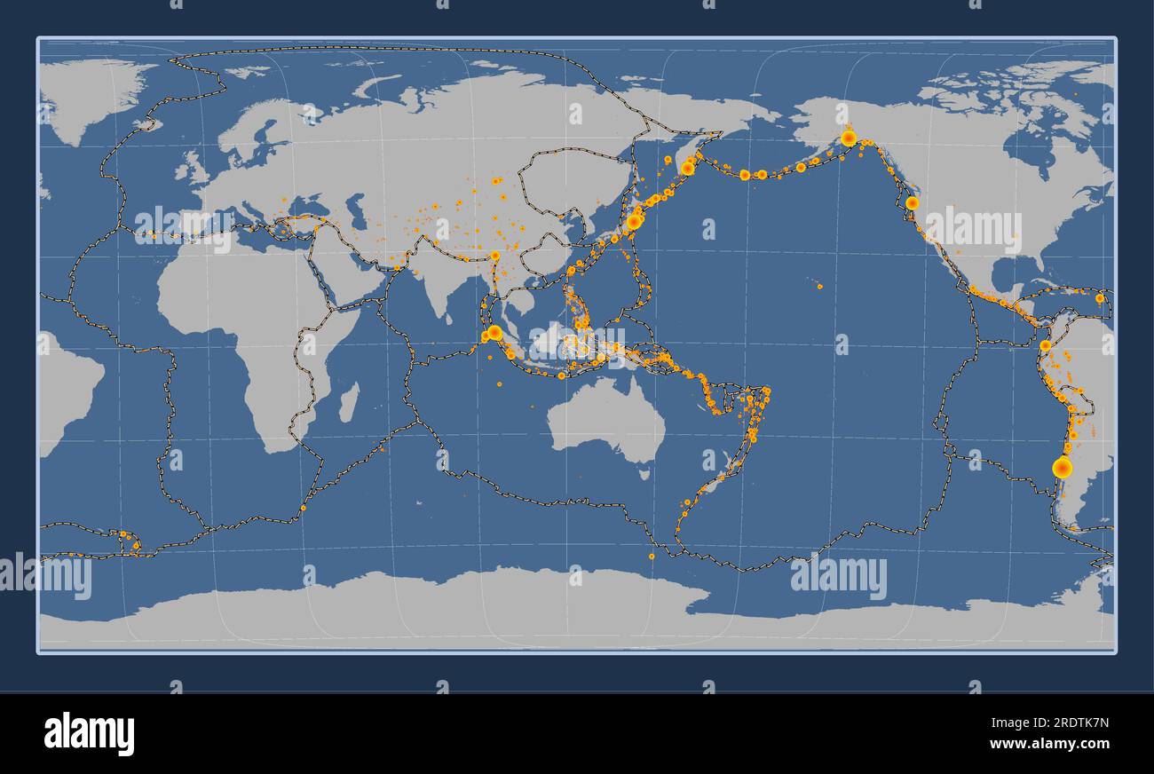 Molucca Sea tectonic plate on the solid contour map in the Patterson ...
