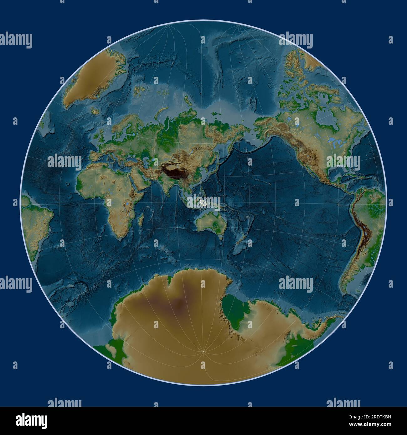 Molucca Sea tectonic plate on the physical elevation map in the ...