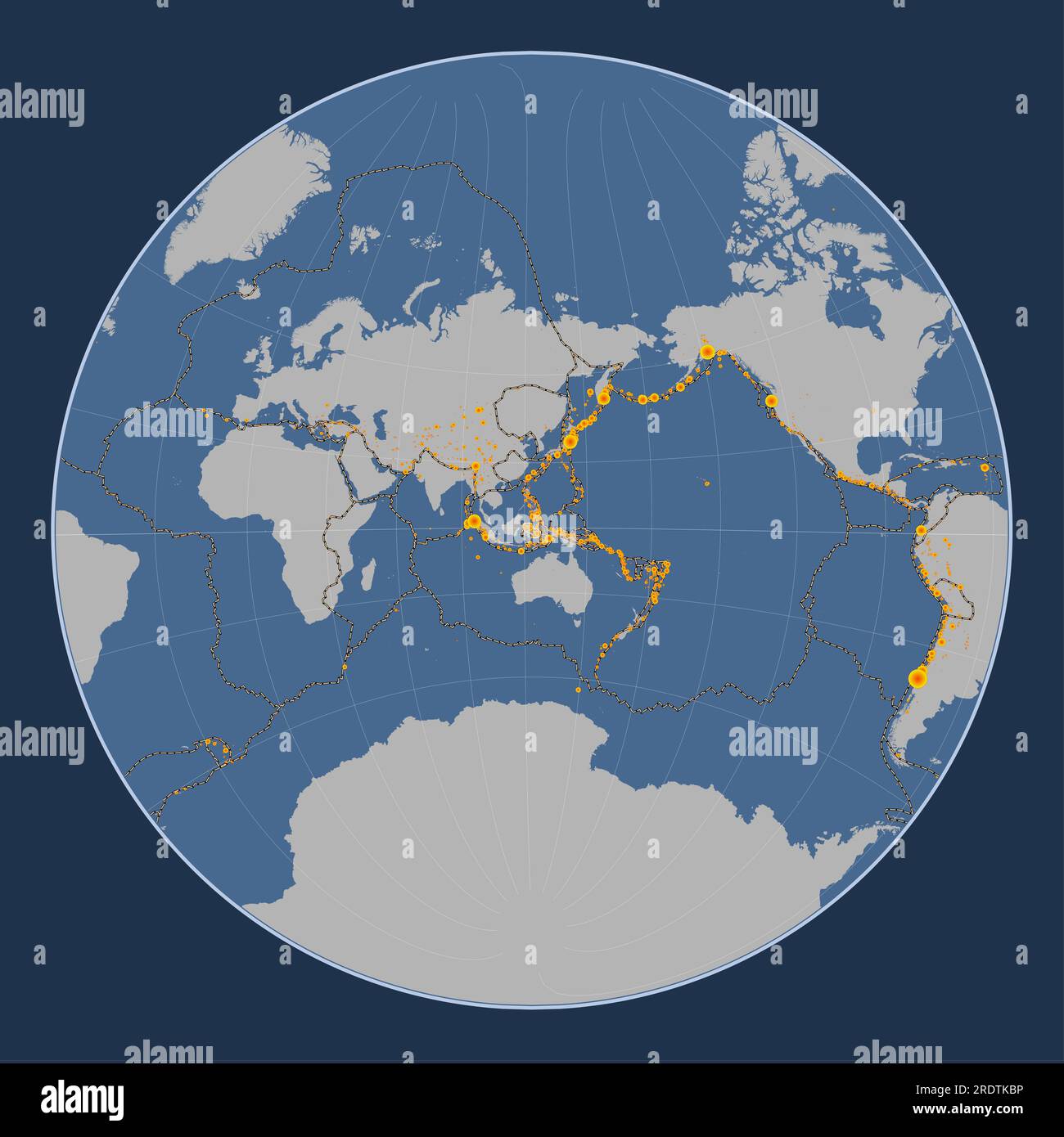 Molucca Sea tectonic plate on the solid contour map in the Lagrange ...