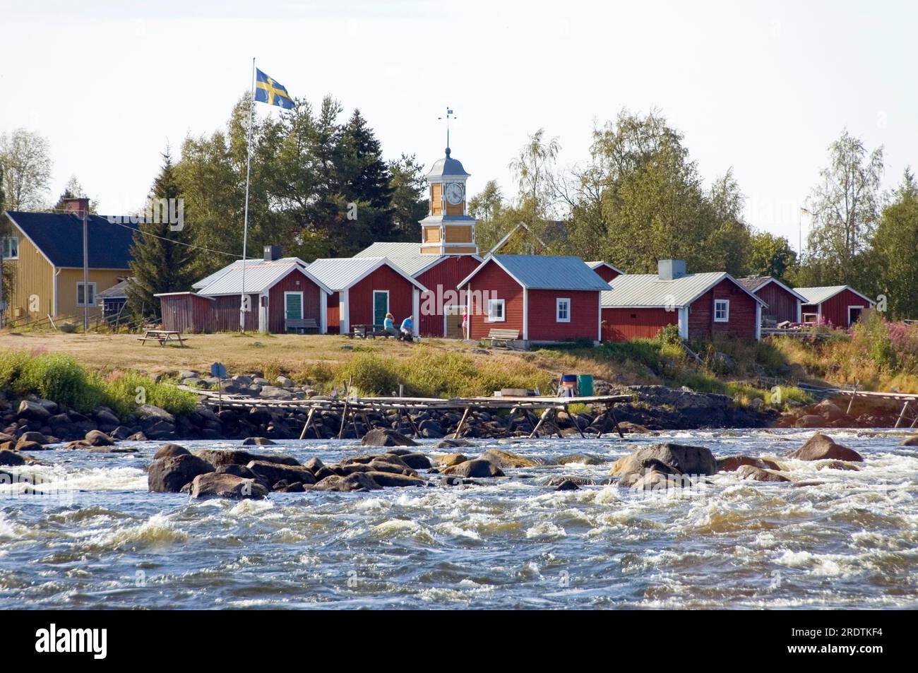 Tornio River, Kukkolankoski Rapids, Lapland, Finland, Sweden ...