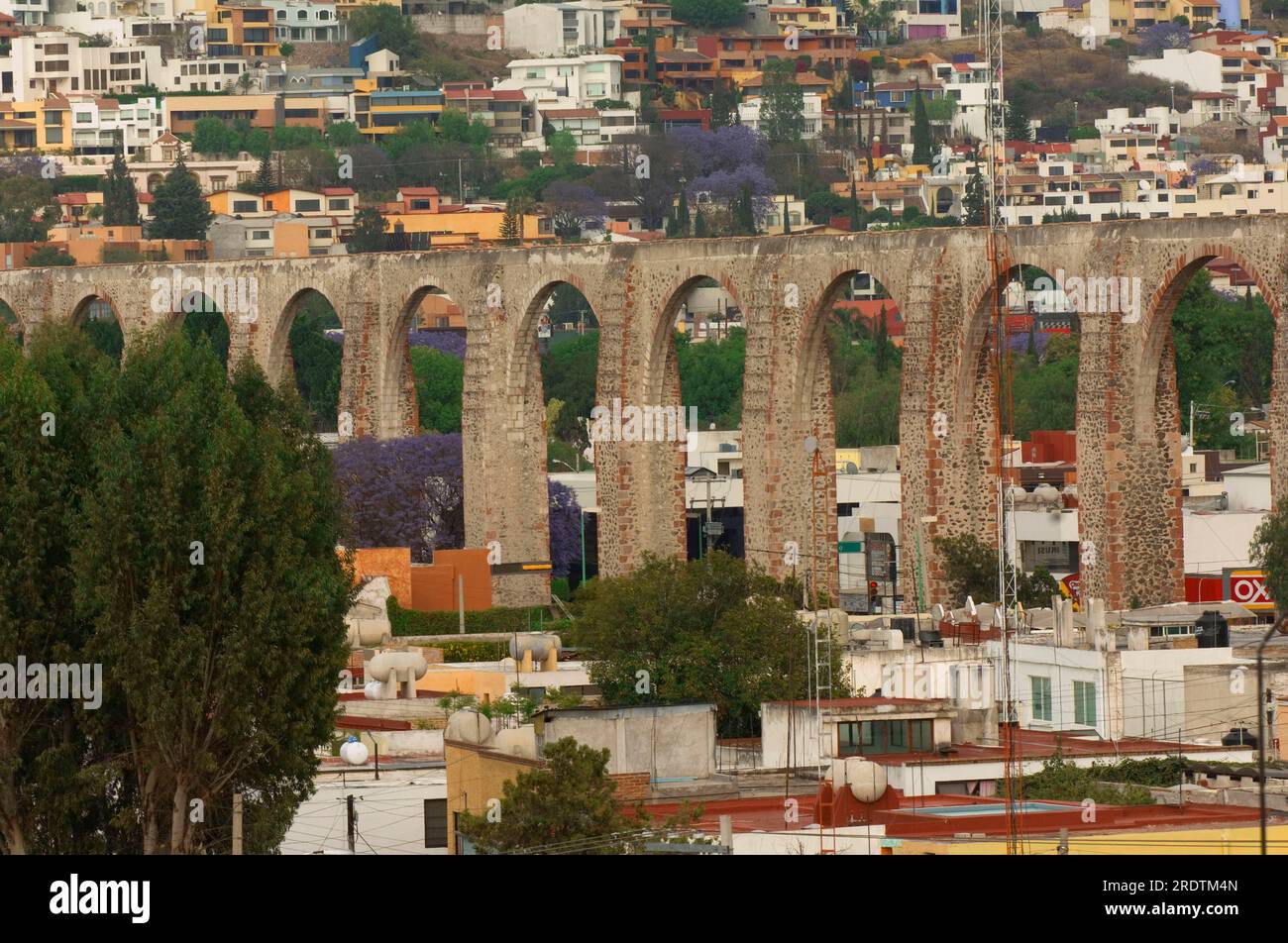 Aqueduct, Santiago de Queretaro, Queretaro Province, Mexico Stock Photo ...