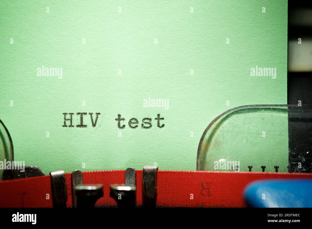 Hiv test text written with a typewriter Stock Photo - Alamy