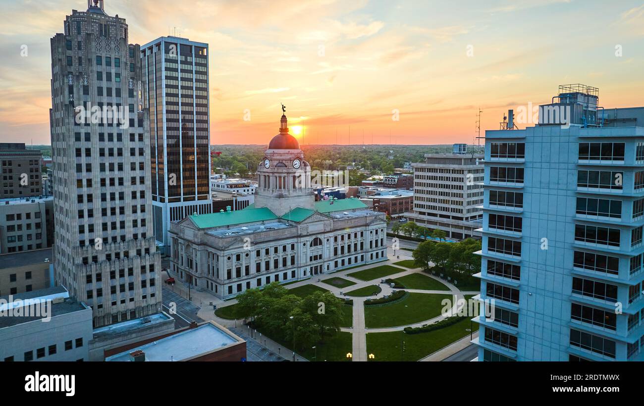 Aerial downtown fort wayne hi-res stock photography and images - Alamy