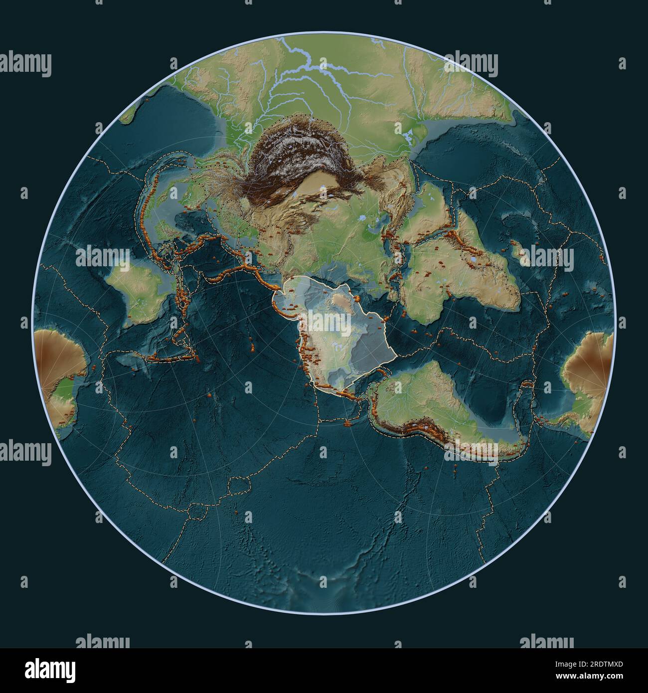 North American tectonic plate on the Wiki style elevation map in the ...