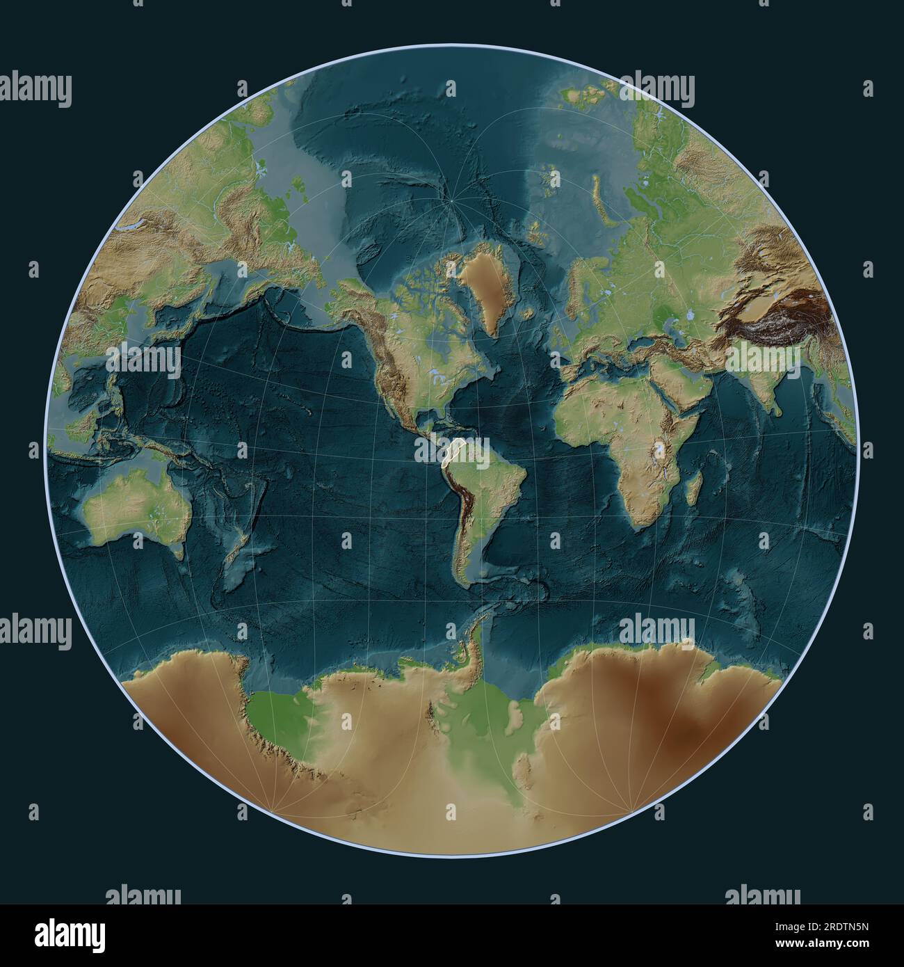 North Andes tectonic plate on the Wiki style elevation map in the ...