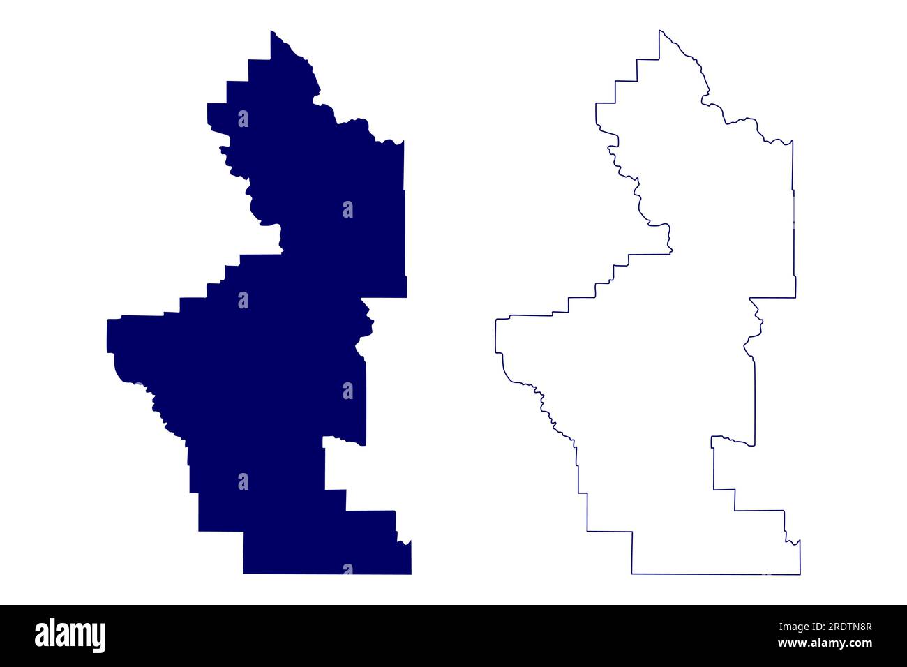 Division No. 2 (Canada, Alberta Province, North America) map vector ...