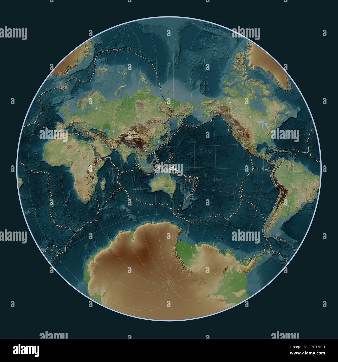 North Bismarck tectonic plate on the Wiki style elevation map in the ...